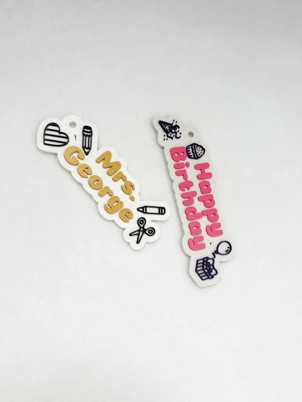 Customizable Two line Name Emoji Keychain - Free 3D Print Model ...