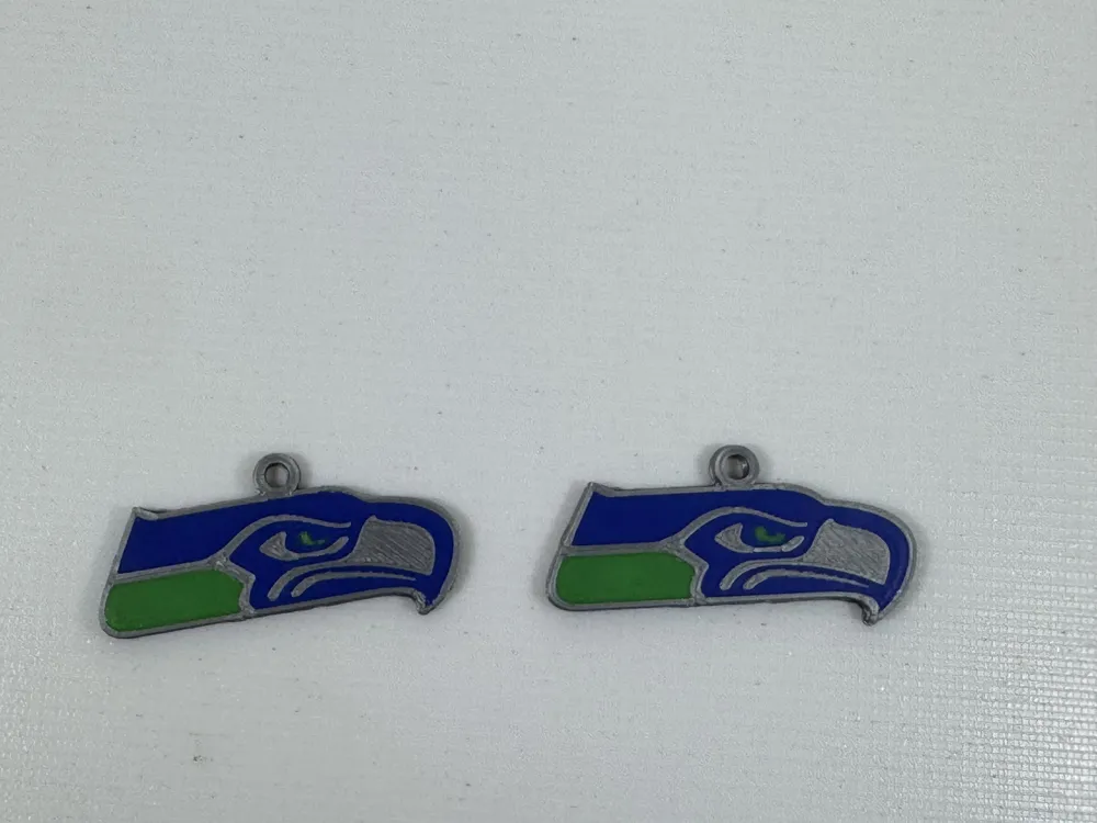 Seattle Seahawks Earrings - Free 3D Print Model - MakerWorld