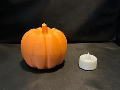 Adorable Glowing Fall Pumpkin Tealight Cover by BATTCAVE - MakerWorld
