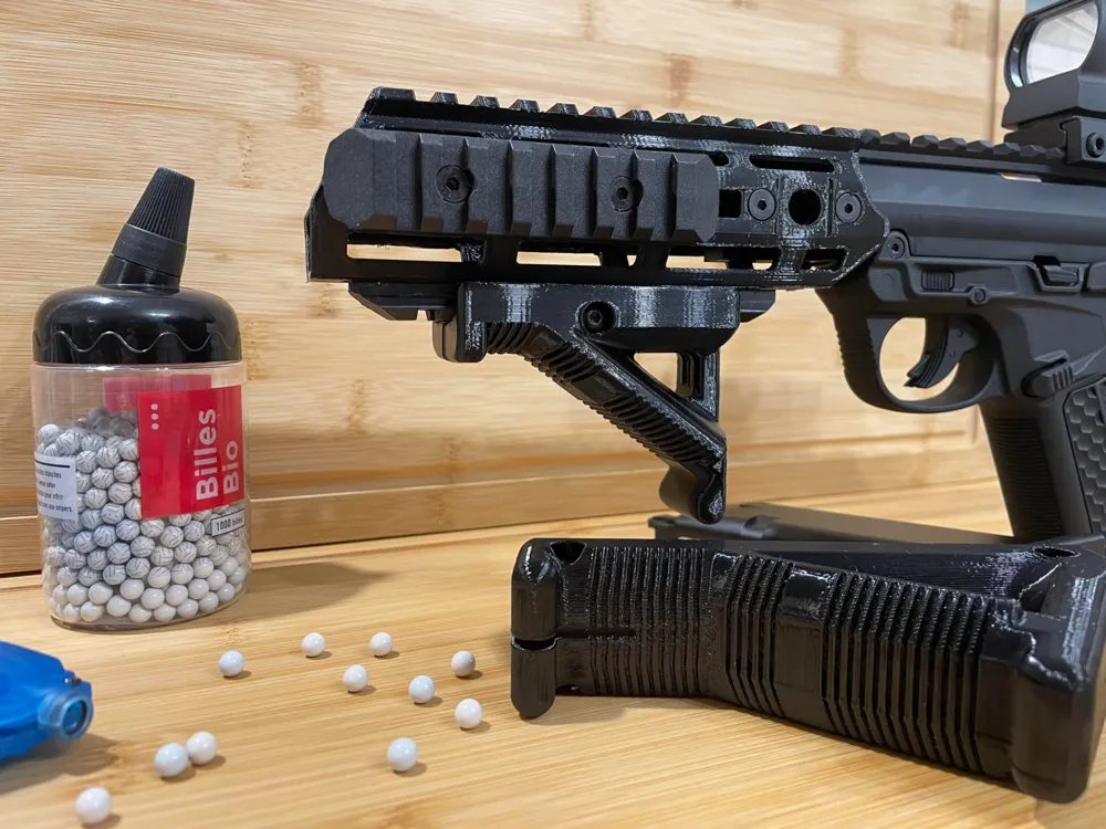 Airsoft Angular Grip several sizes by Zouzou Factory - MakerWorld