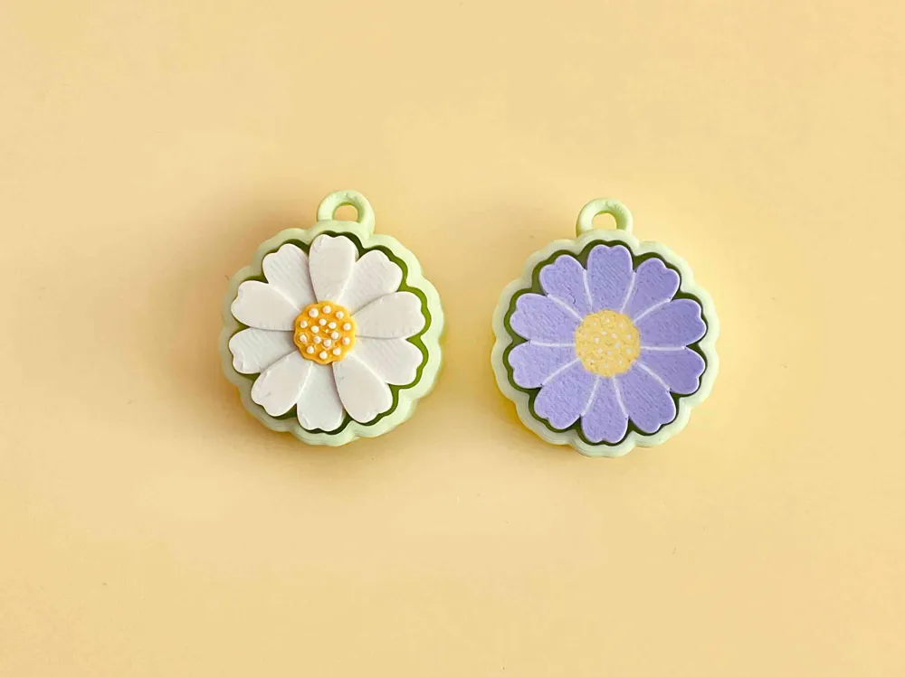Flower 1 — Fidget Clicker Keychain by mariesbutton MakerWorld: Download Free 3D Models