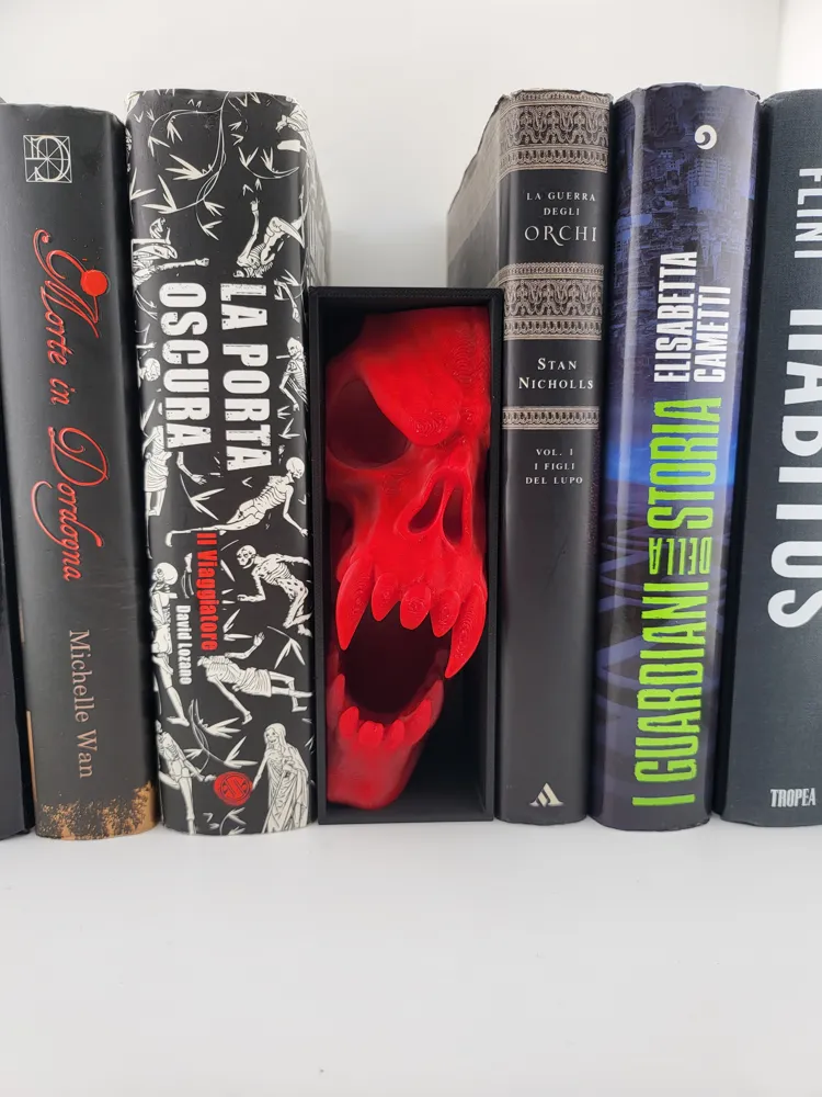 Skull Book Nook Horror booknook Screaming - Free 3D Print Model ...