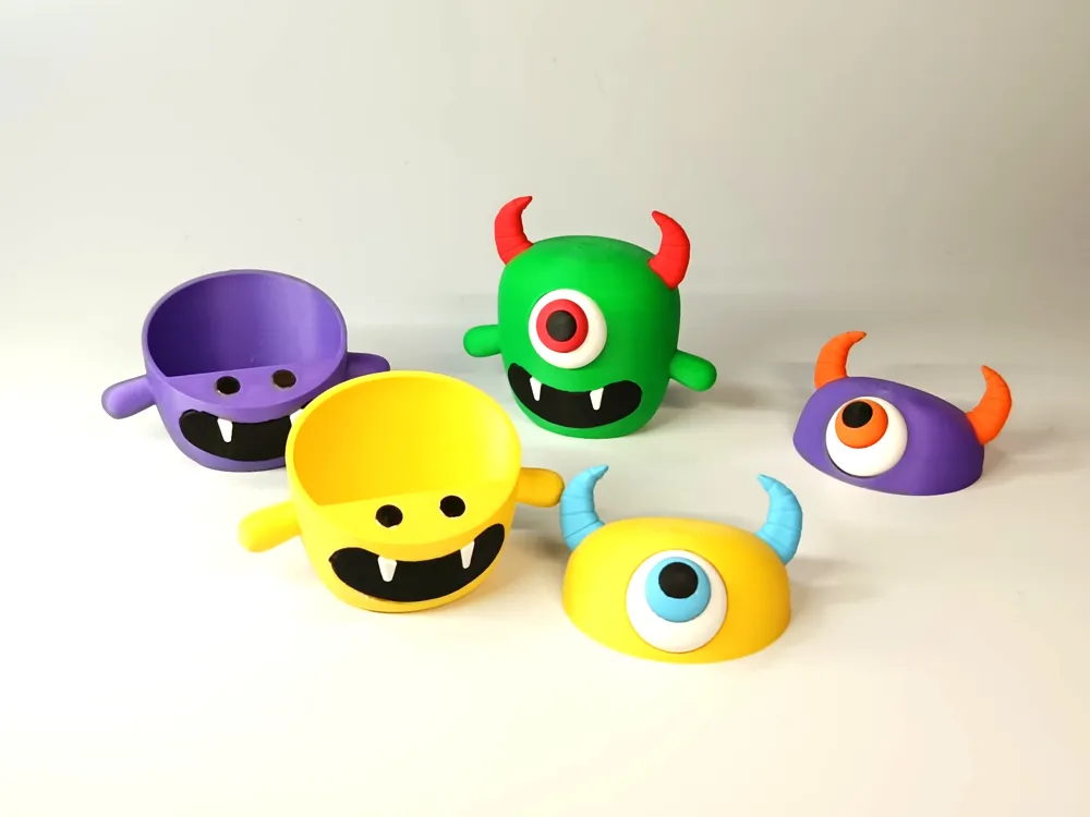 "Peek-a-pod" | Cute desk monster + hidden storage - Free 3D Print Model ...