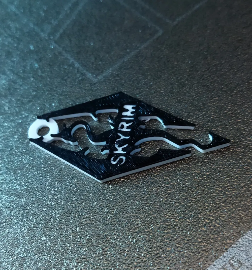 Skyrim Logo - Keychain by MiguelJasus - MakerWorld