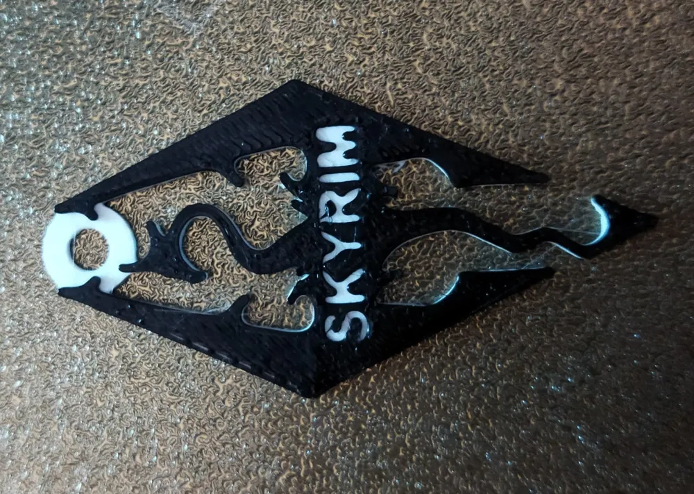 Skyrim Logo - Keychain by MiguelJasus - MakerWorld