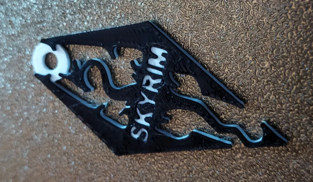Skyrim Logo - Keychain by MiguelJasus - MakerWorld