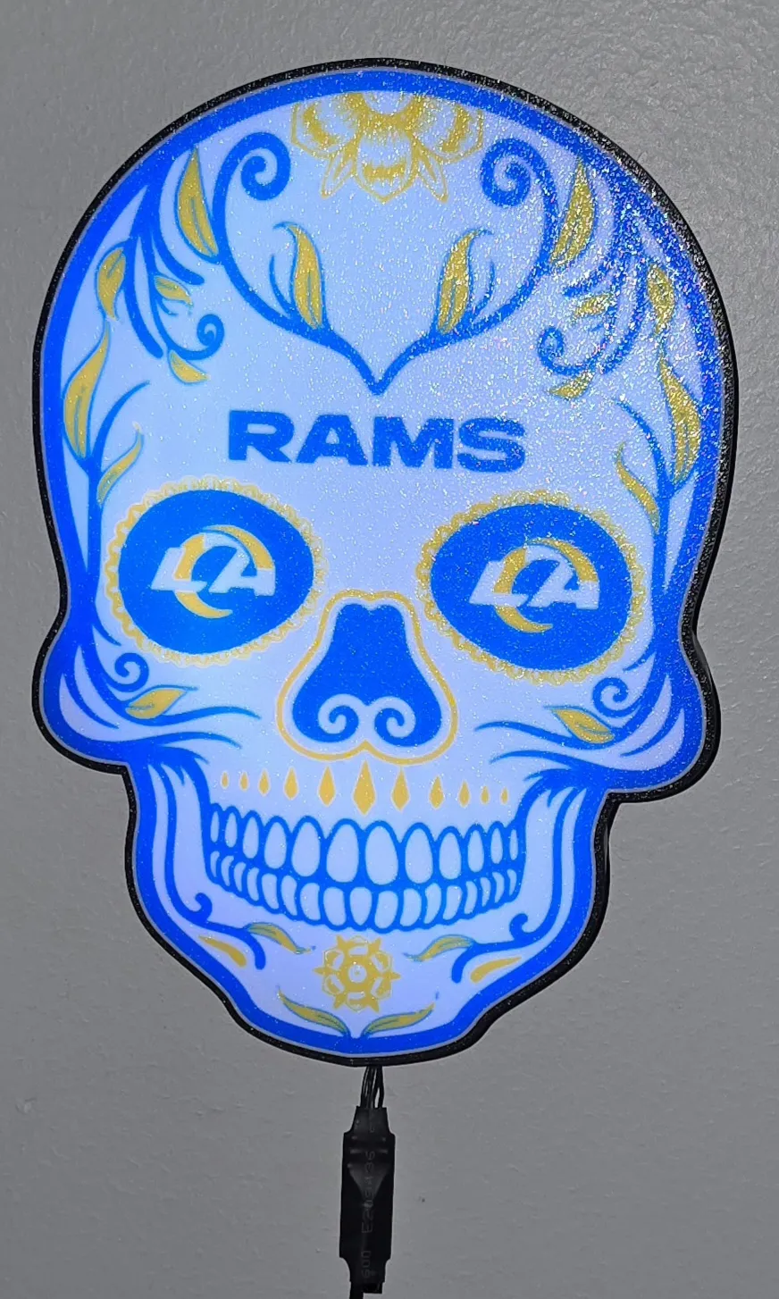 Rams Sugar Skull Light Box - Free 3D Print Model - MakerWorld