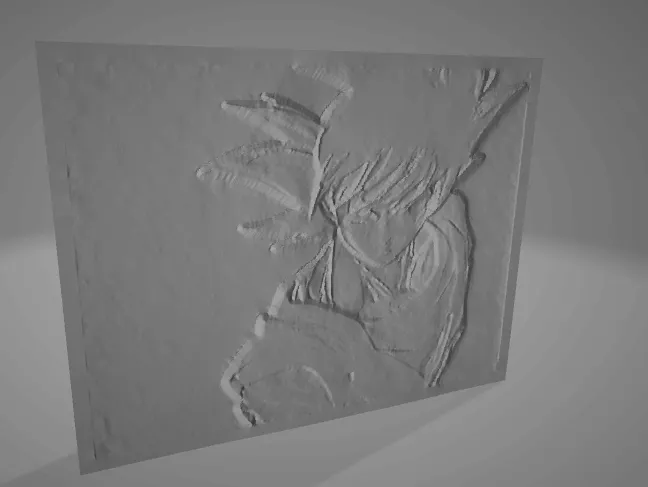 Dragonball Goku relief by zemira - MakerWorld