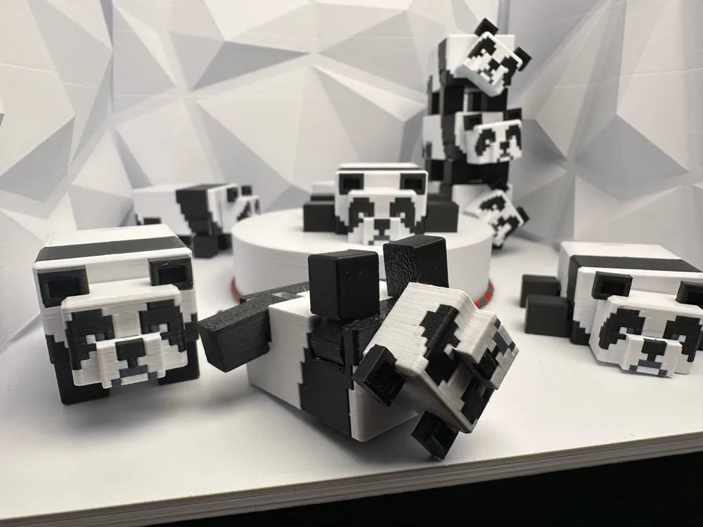 Minecraft Panda Articulated - Free 3D Print Model - MakerWorld