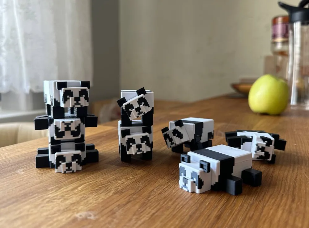 Minecraft Panda Articulated - Free 3D Print Model - MakerWorld