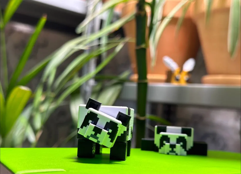 Minecraft Panda Articulated - Free 3D Print Model - MakerWorld