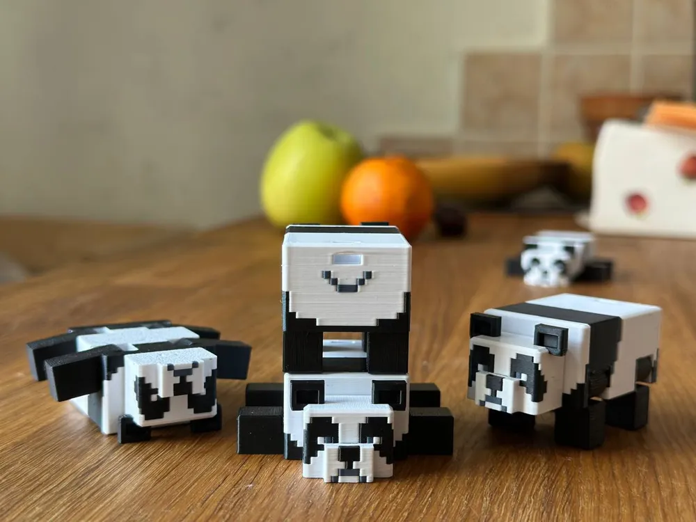 Minecraft Panda Articulated - Free 3D Print Model - MakerWorld