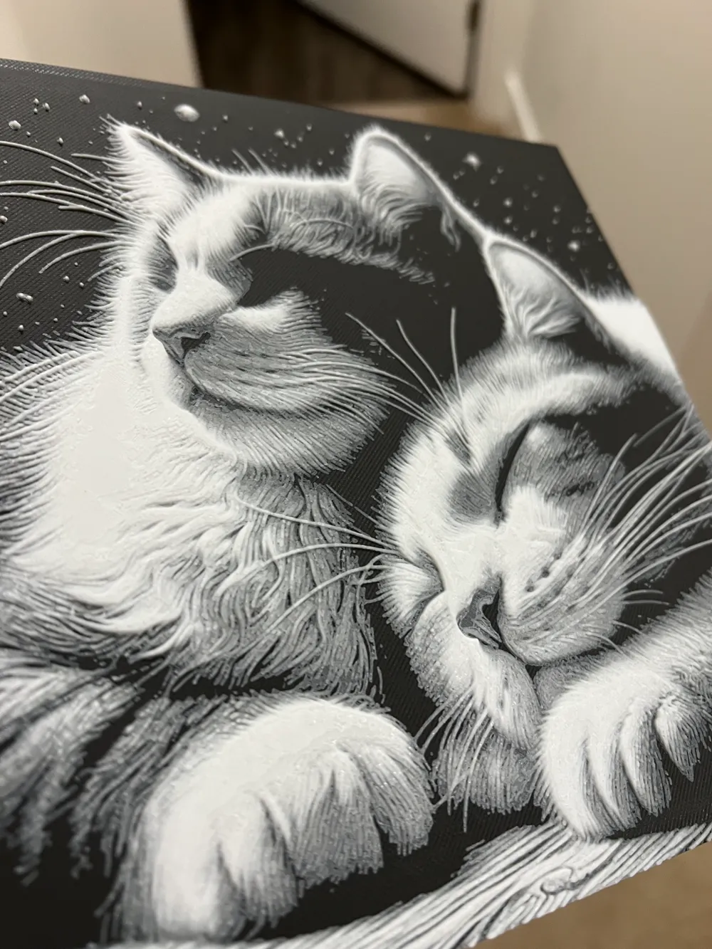 Cats Under Starlight Hueforge by RP47 Designs - MakerWorld