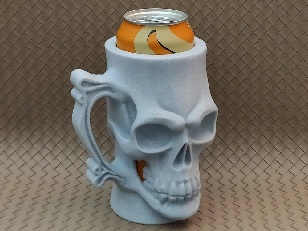 Skull Can Holder (0.5L Cans) - Beer mug by RUMcajz MakerWorld: Download ...