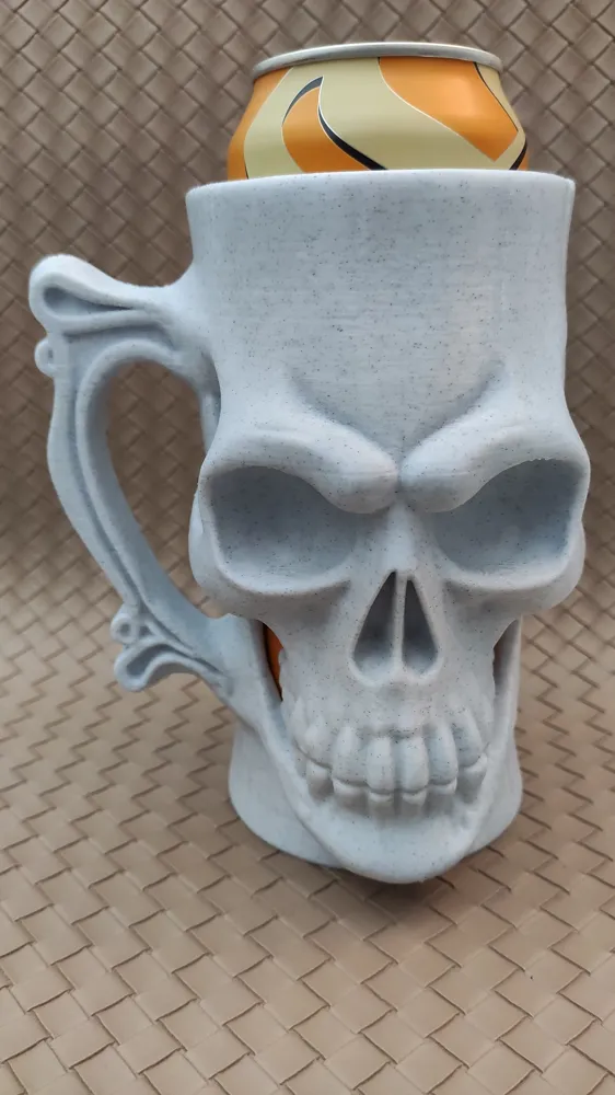 Skull Can Holder (0.5L Cans) - Beer mug by RUMcajz MakerWorld: Download ...
