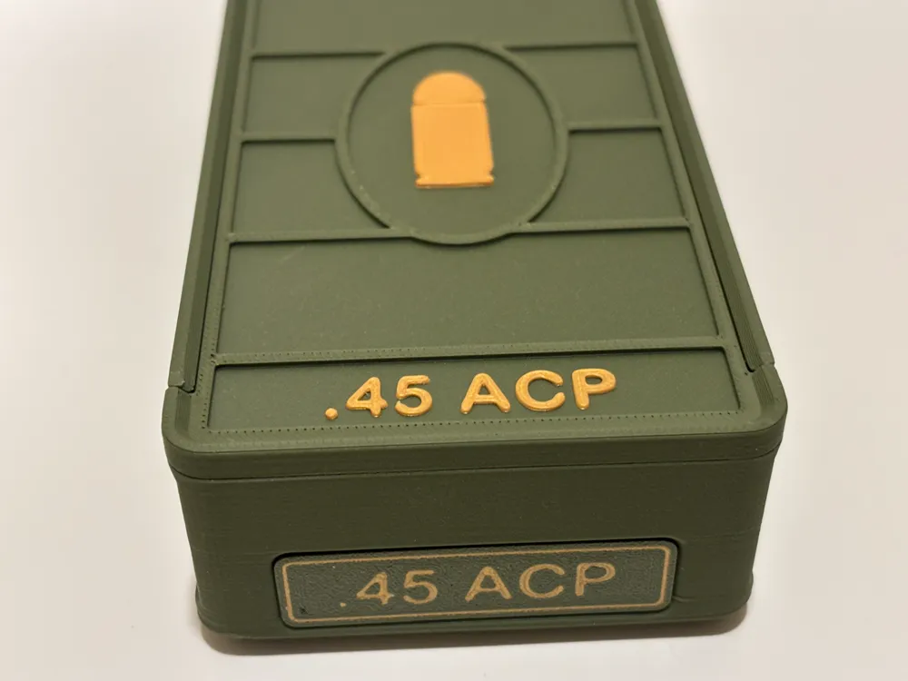 Ammo Storage Box 45 ACP 50 Rounds by Coconut MakerWorld: Download Free 3D Models