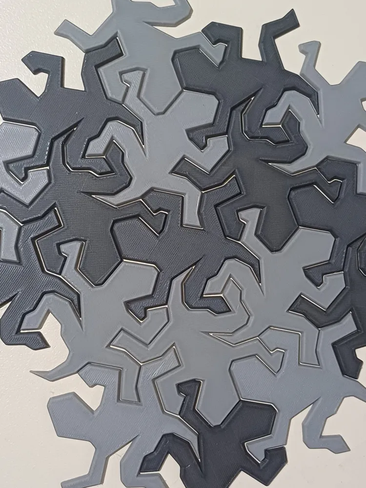 Escher Lizard Tessellation by masheroz MakerWorld: Download Free 3D Models
