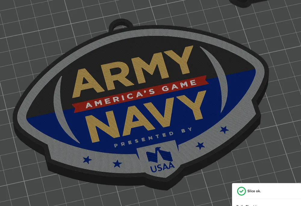 Army Navy Football Hype Chain - Free 3D Print Model - MakerWorld