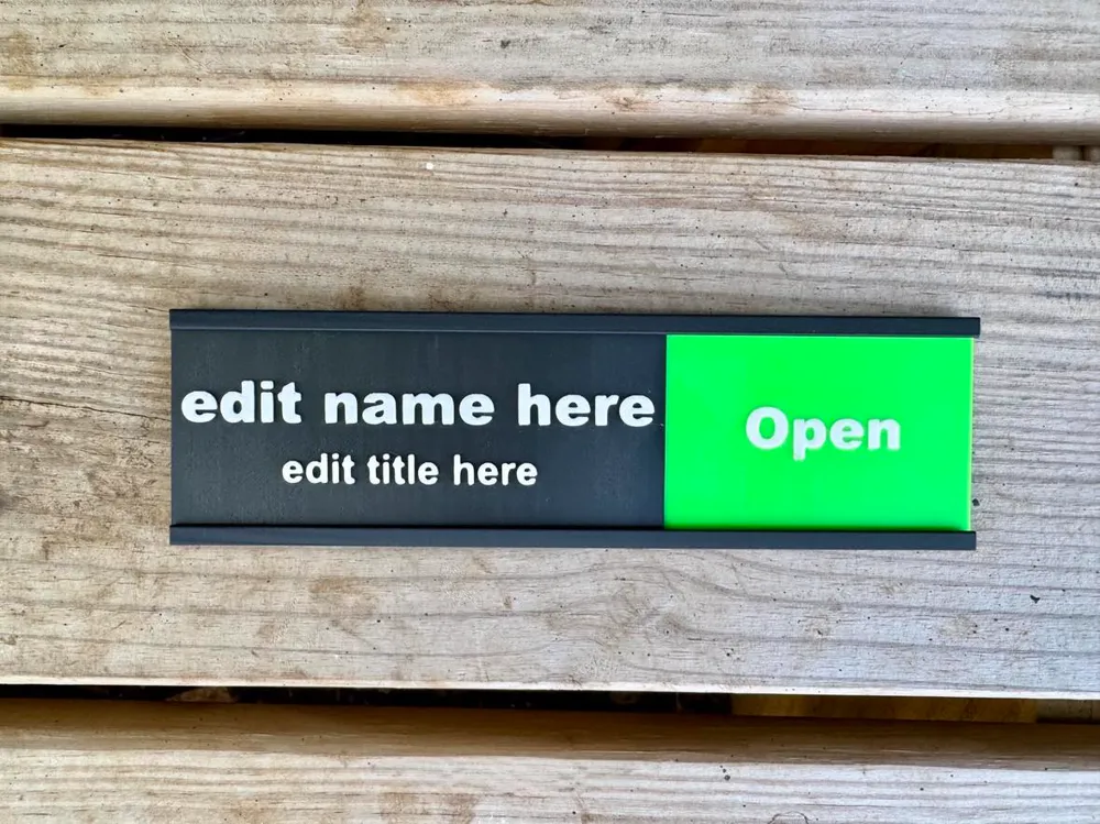 Letrero Corredizo Personalizado para Oficina por ...