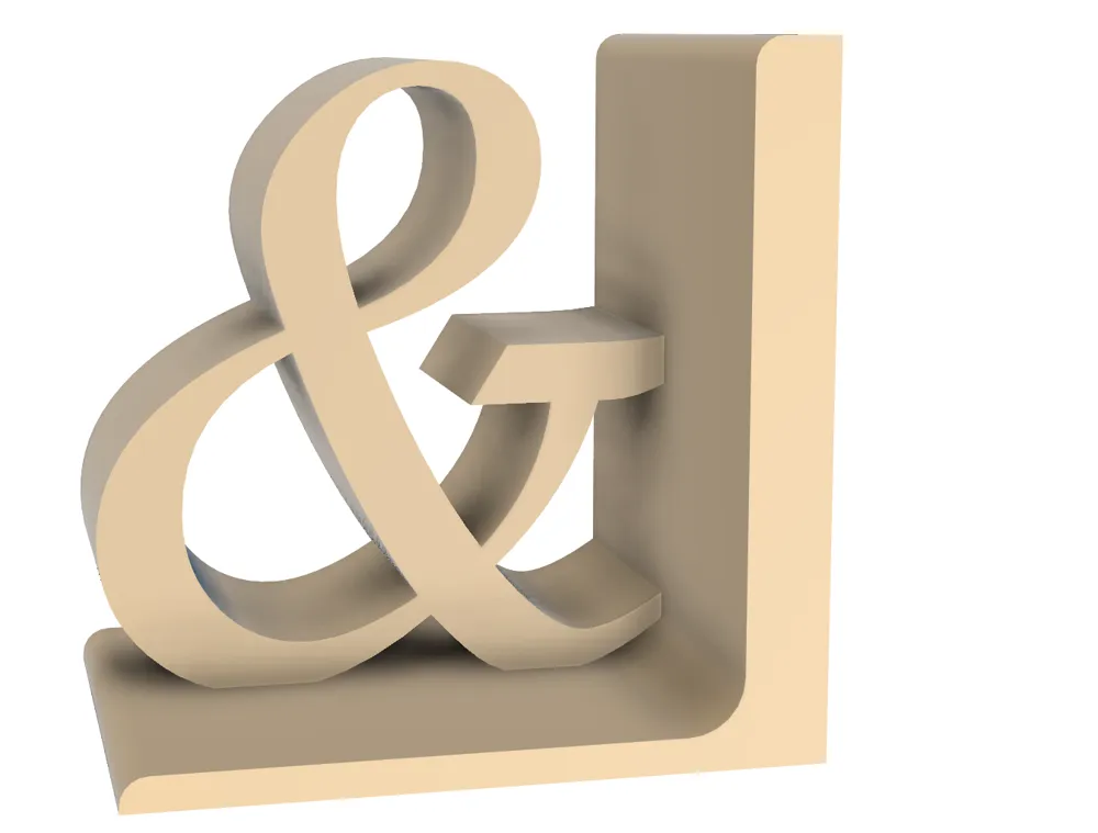 Ampersand Bookend by Officina23 - MakerWorld