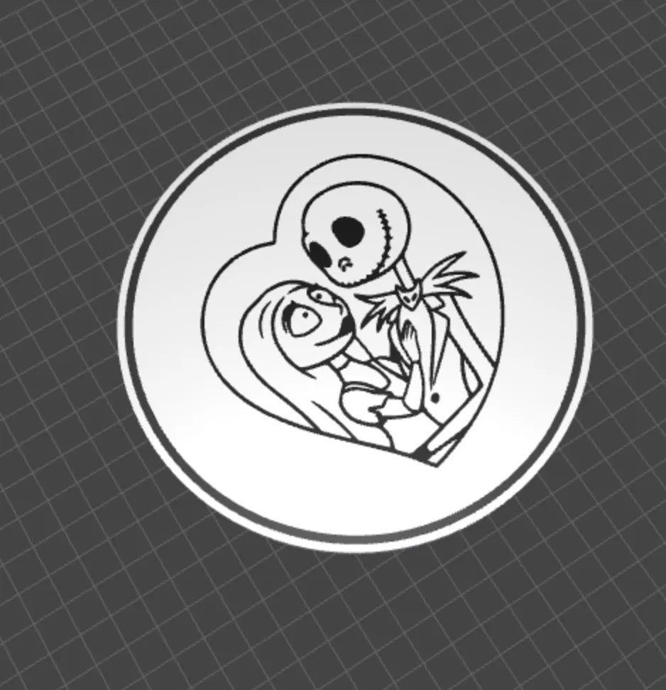 Jack and Sally NBC Coaster/ wall art by Sfrl90 - MakerWorld