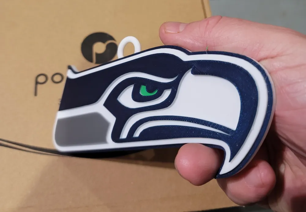 SEATTLE SEAHAWKS 3D LOGO 180mm series by mercadogarzas - MakerWorld