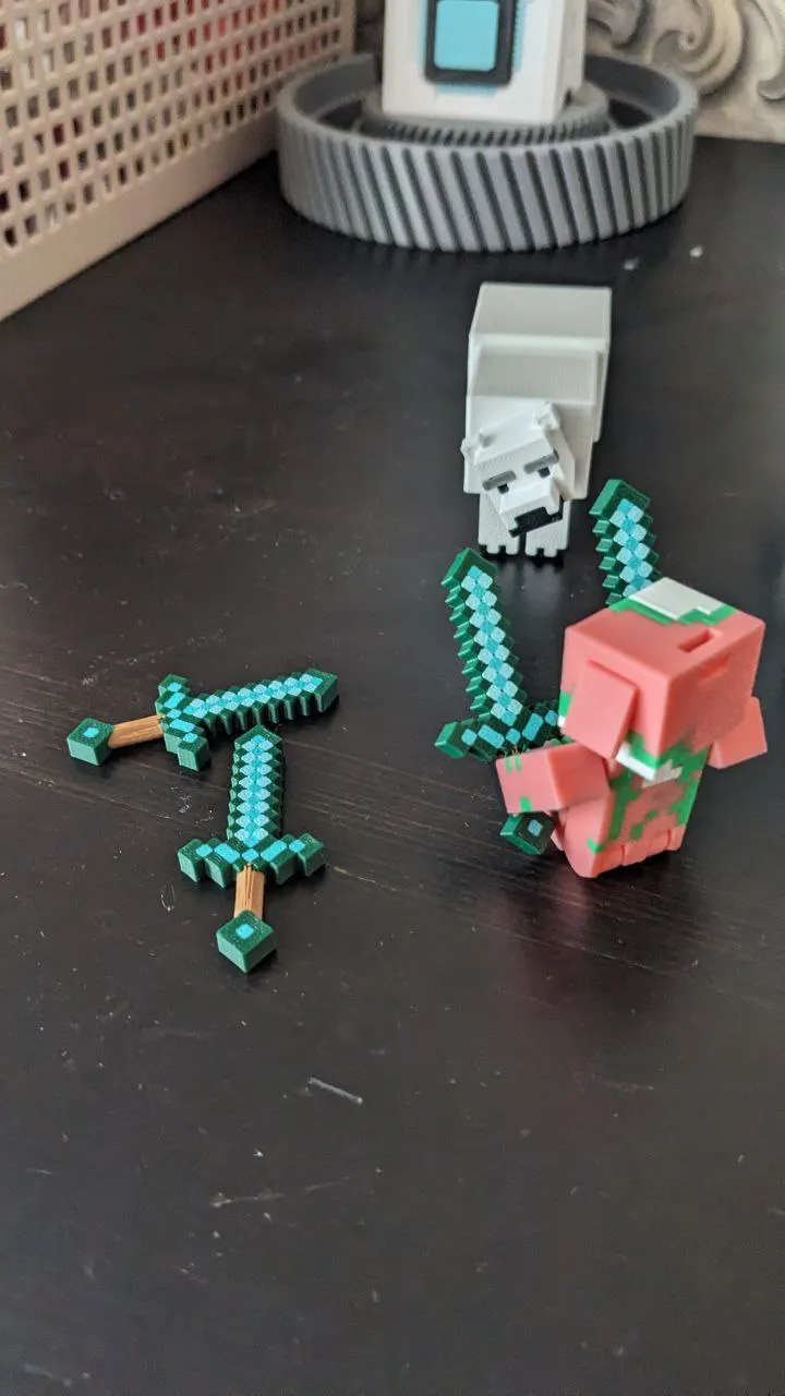 Minecraft Diamond Sword - Free 3D Print Model - MakerWorld