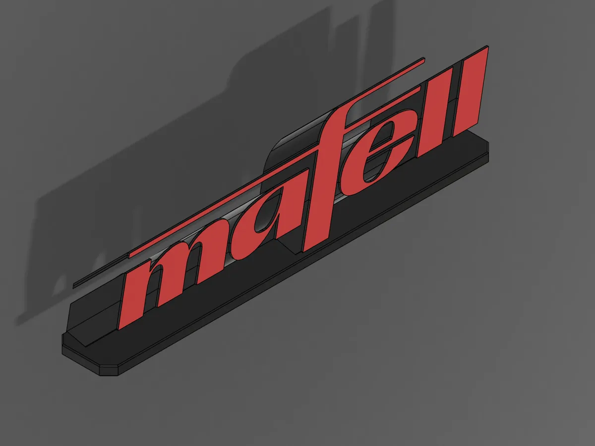 Mafell Logo Display Stand - Free 3D Print Model - MakerWorld