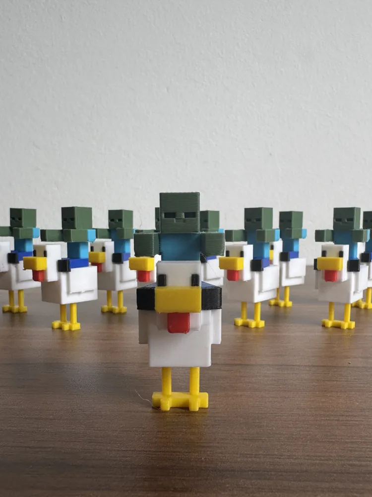 Chicken Jockey Minecraft Meme by LL-3d MakerWorld: Download Free 3D Models