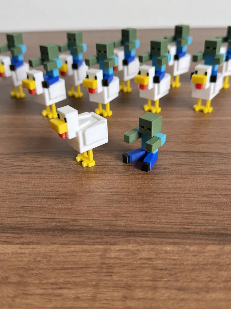 Chicken Jockey Minecraft Meme by LL-3d MakerWorld: Download Free 3D Models