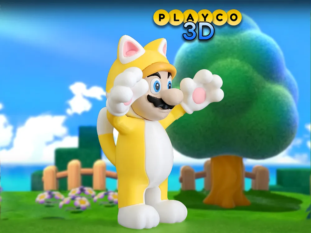 Cat Mario ( Super Mario 3D World ) - Free 3D Print Model - MakerWorld