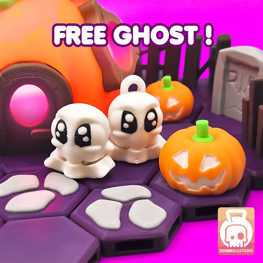 FREE Articulated Mini Ghost - Free 3D Print Model - MakerWorld
