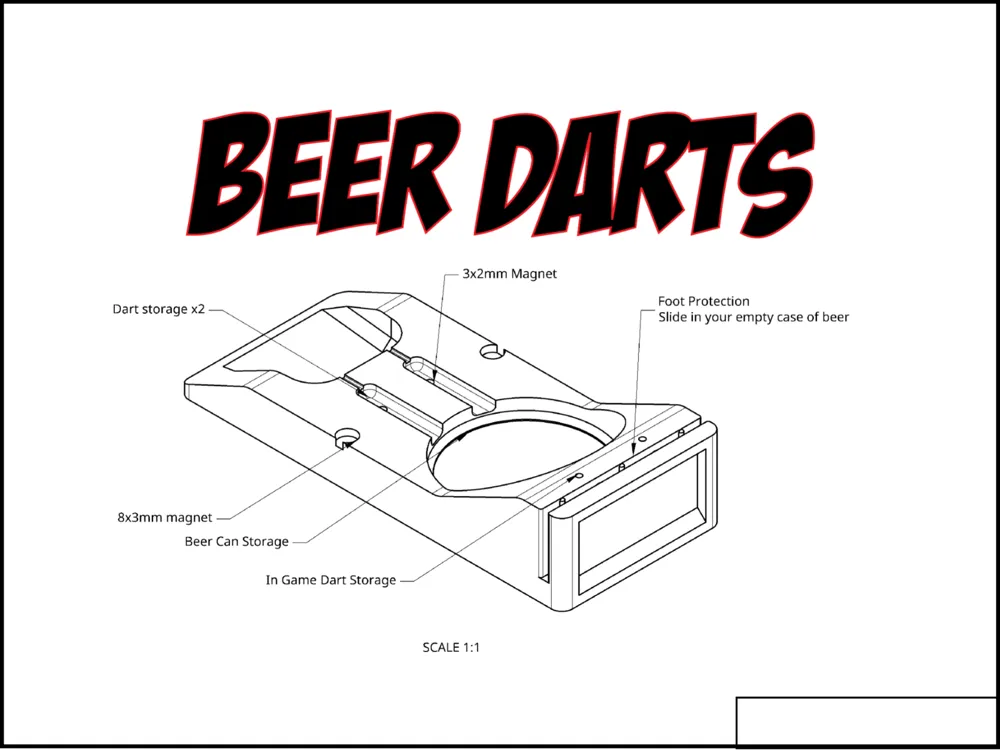 Beer Darts Drinking game by Feims - MakerWorld