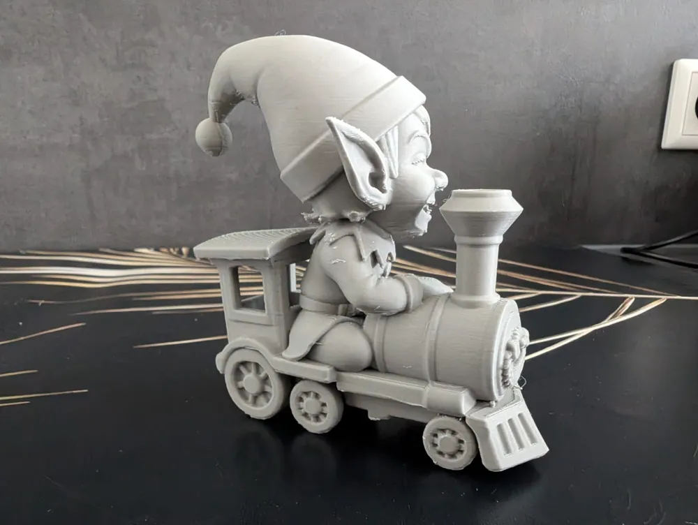 Elf on christmas train - Free 3D Print Model - MakerWorld