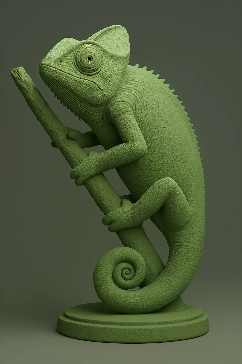Chameleon Statue - Free 3D Print Model - MakerWorld