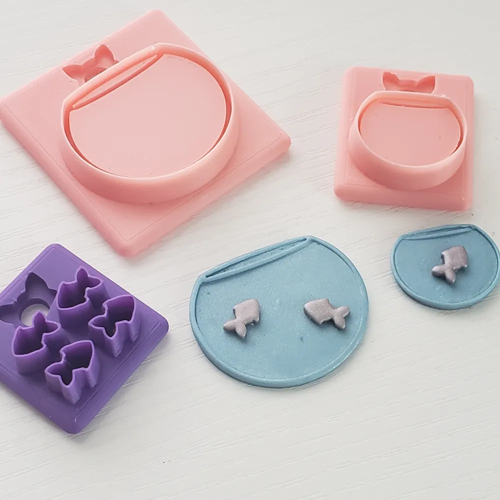 Fish Bowls and Teeny Fish Polymer Clay Cutters by The Pudgy Art Bandit ...