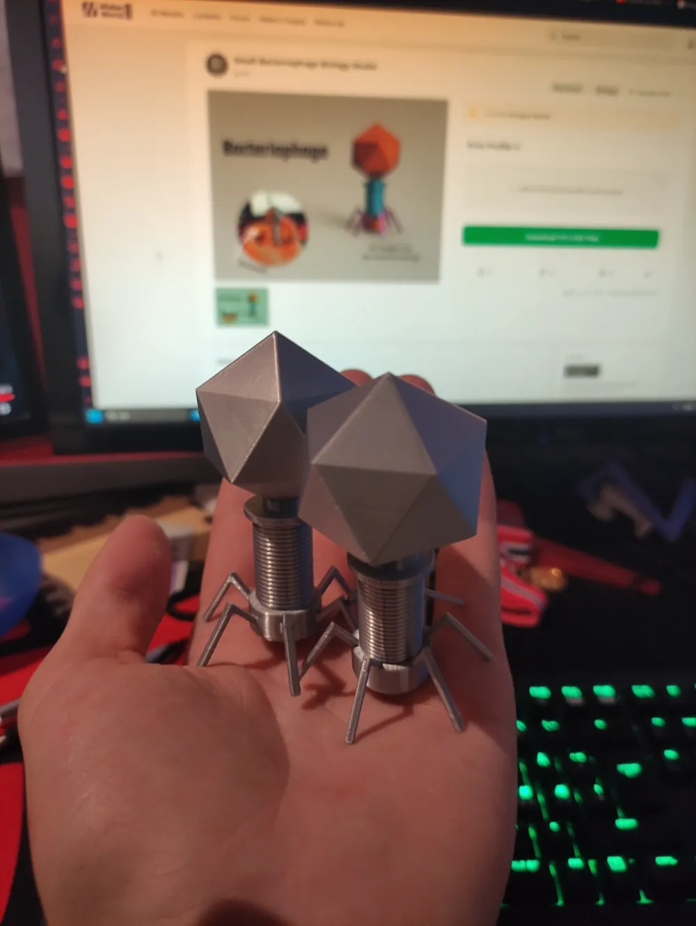 Small Bacteriophage Biology Model - Free 3D Print Model - MakerWorld