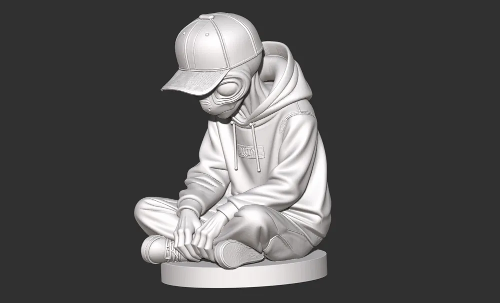 Alien Grey Rapper by EasyPrint MakerWorld: Download Free 3D Models