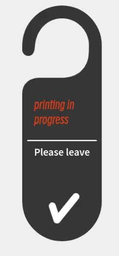 printing in progress door hanger by user_3573805273 - MakerWorld