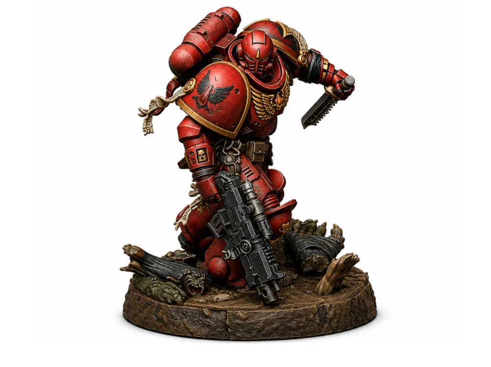 BLOOD ANGELS SERGEANT( war hammer 40) - Free 3D Print Model - MakerWorld