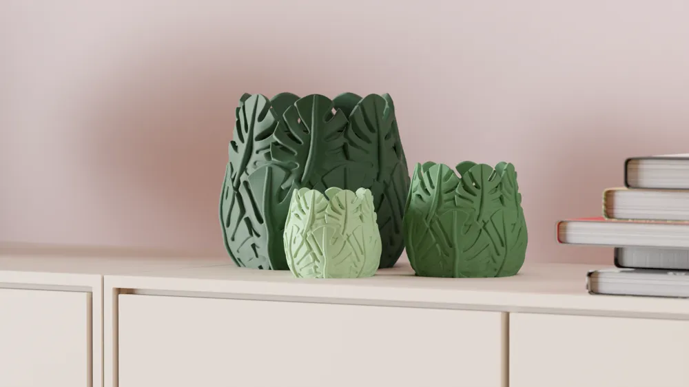 Monstera Themed Planter. Monstera Leaf Plant Pot - Free 3D Print Model ...