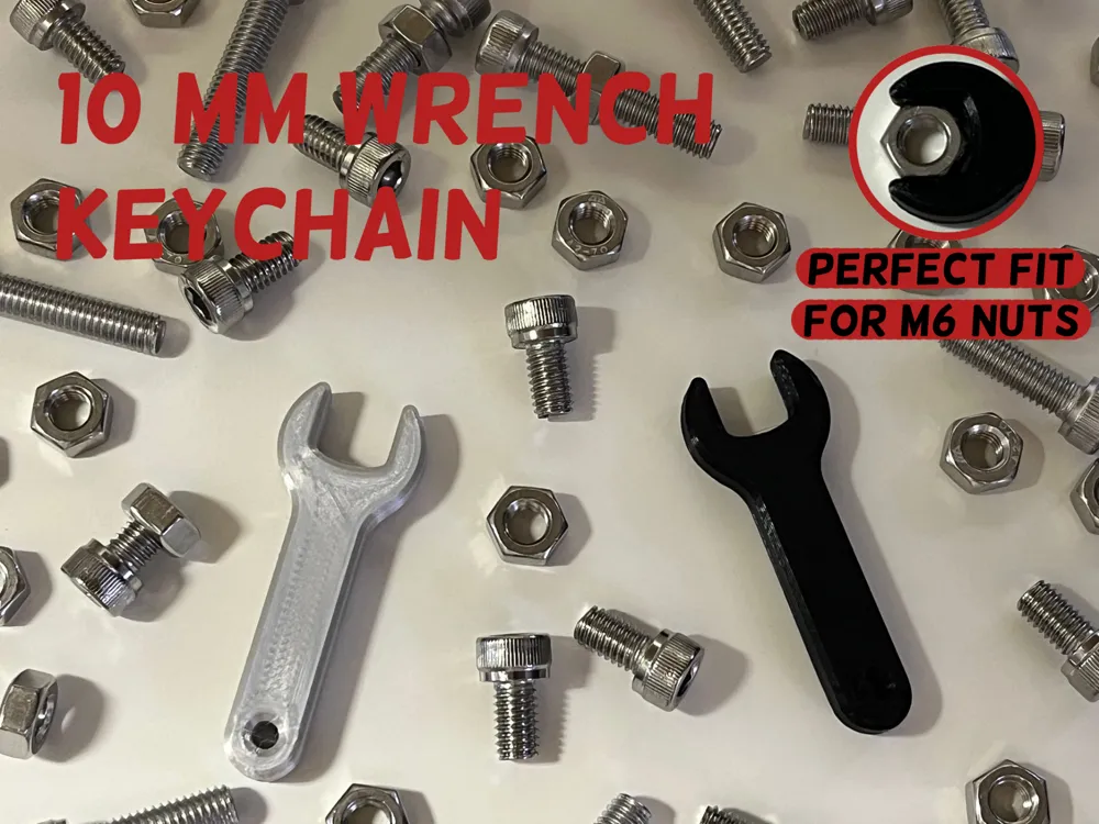 10mm wrench keychain by andreacaninii - MakerWorld