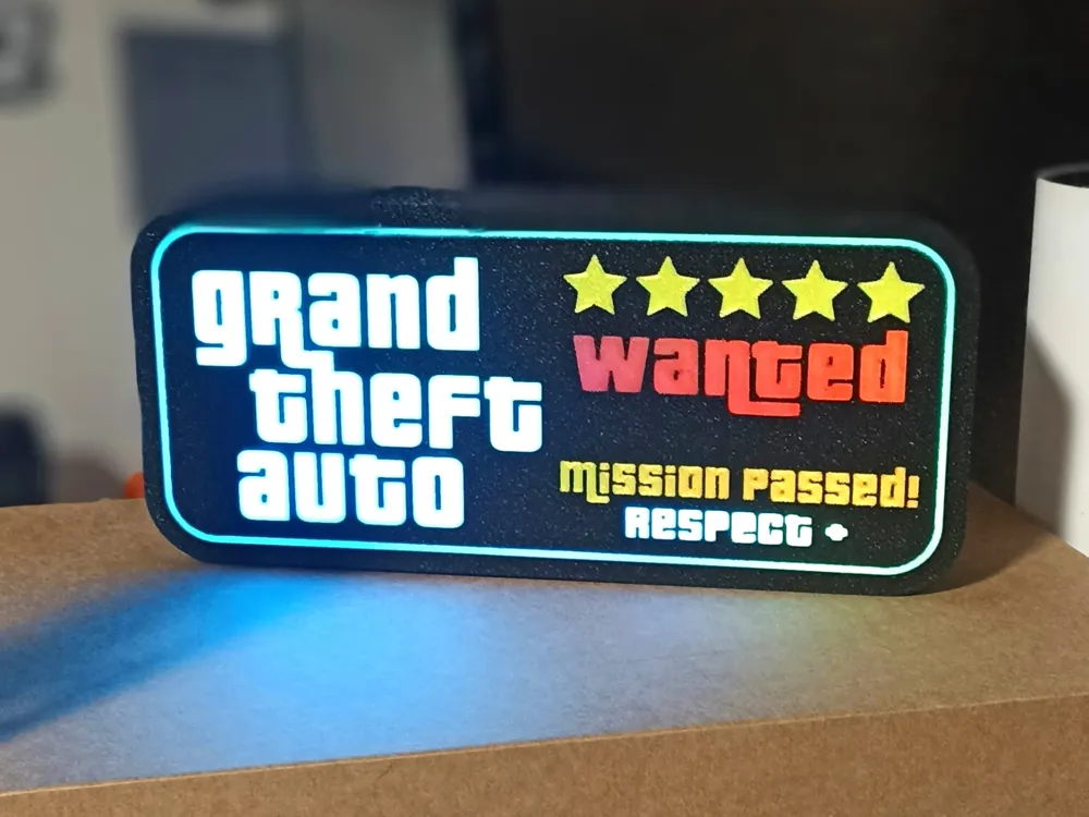GTA | LED lamp | Wall art by figueiredoPrint - MakerWorld