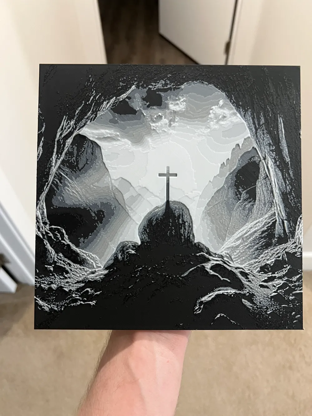 Cave Cross Art Hueforge by RP47 Designs - MakerWorld