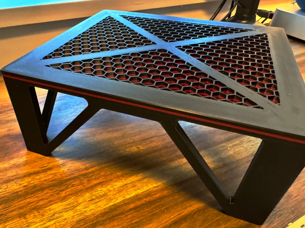 Hex Pattern Strong Monitor Lifter / Riser by Jerald - MakerWorld