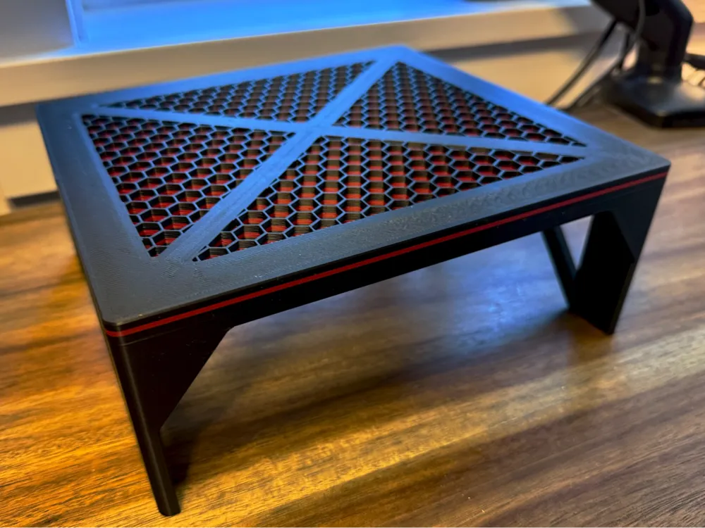 Hex Pattern Strong Monitor Lifter / Riser by Jerald - MakerWorld