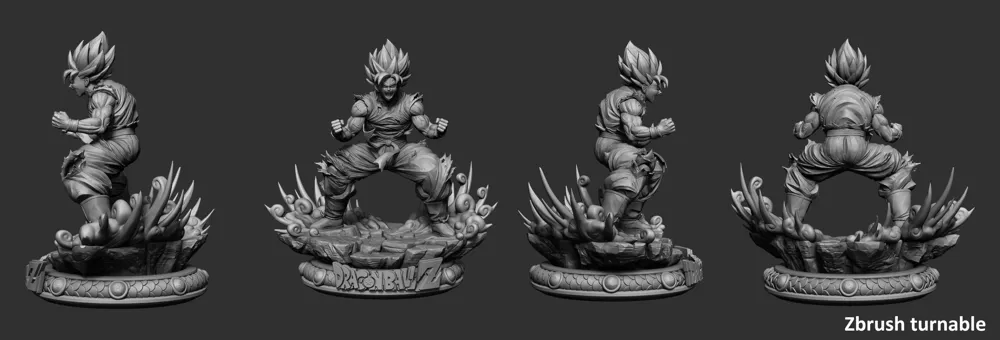 son goku first transformation - Free 3D Print Model - MakerWorld