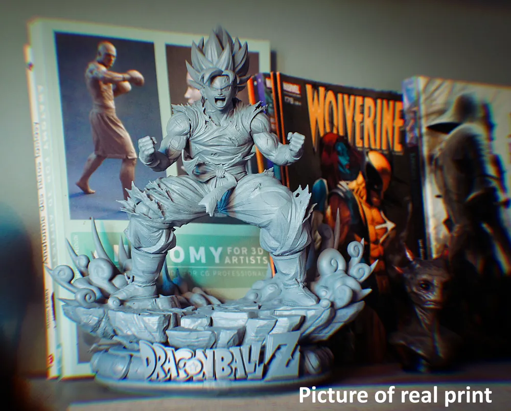 son goku first transformation - Free 3D Print Model - MakerWorld