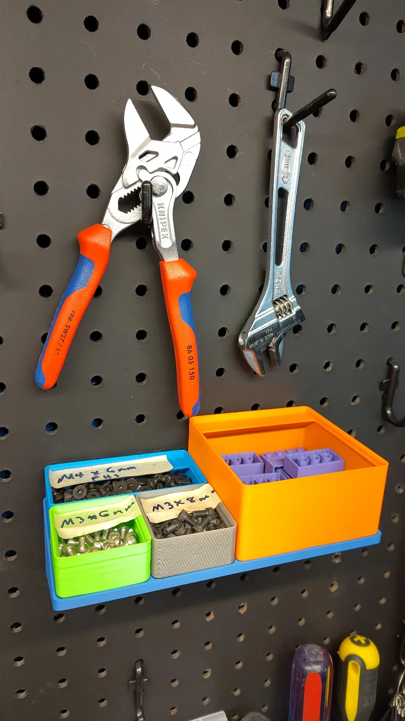 Universal Pegboard System - Gridfinity 2 x 4 Shelf Remixed by justin.cole - MakerWorld