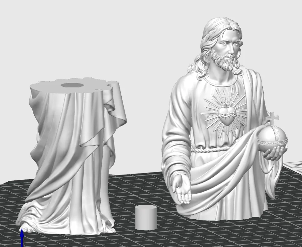 Jesus Christ with the Flaming Sacred Heart - Free 3D Print Model ...